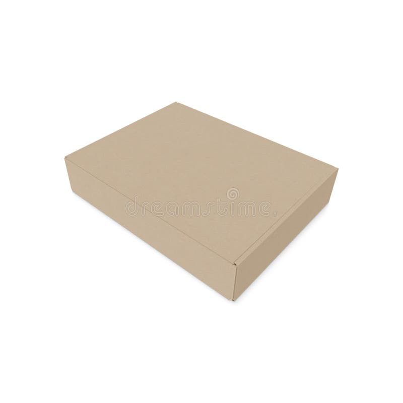 Kraft Box Template on a White Background Stock Illustration ...