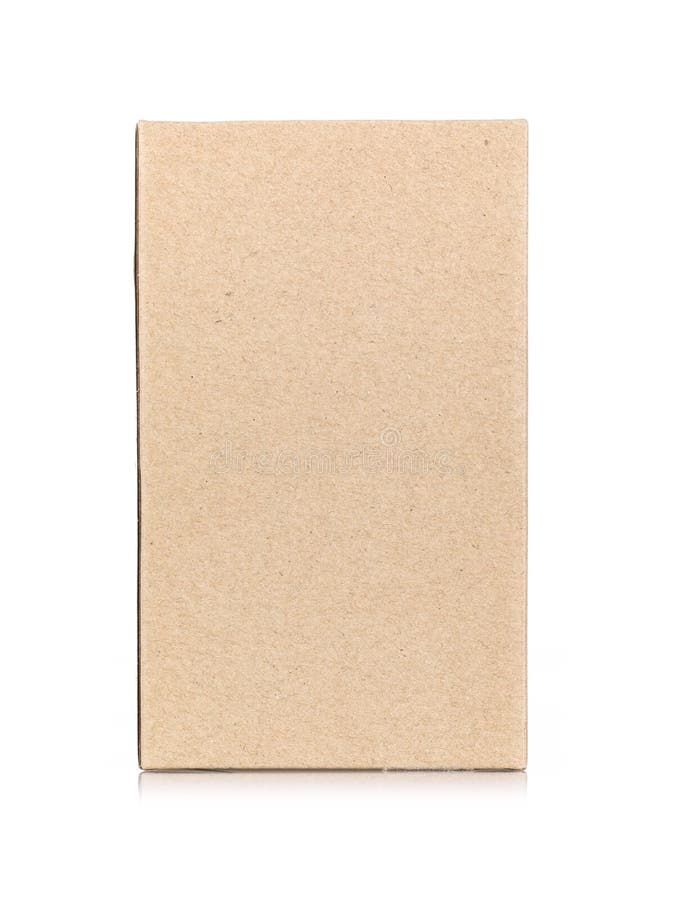 Cardboard Kraft Box Isolated on White Background Stock Image - Image of ...