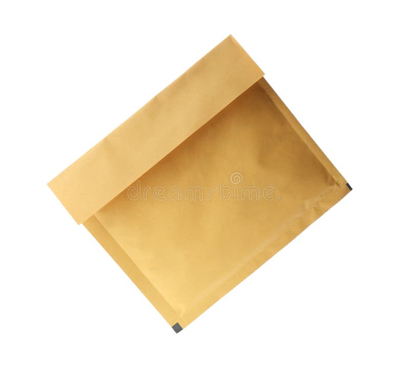 Kraft Paper Envelope Isolated. Mail Service Stock Image - Image of ...