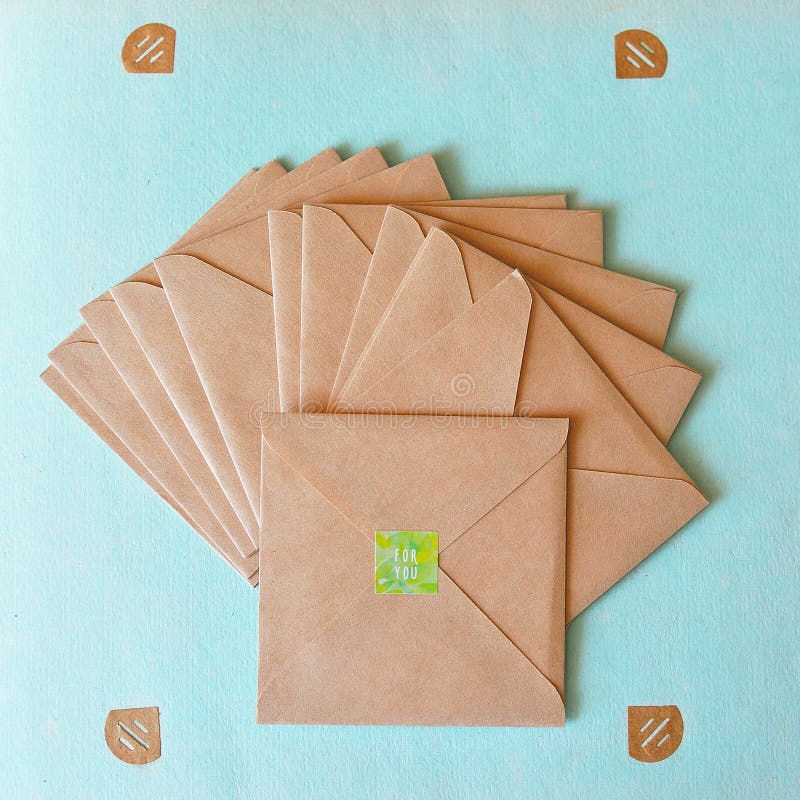 Kraft paper envelopes stock photo. Image of copy, wrapped - 50983694