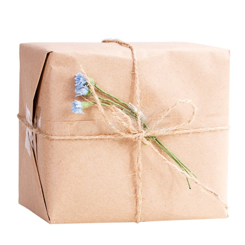 Kraft paper gift box stock photo. Image of brown, boxes - 56158552