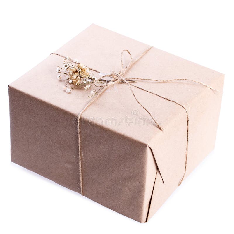 Kraft paper gift box stock image. Image of empty, crate - 56158539