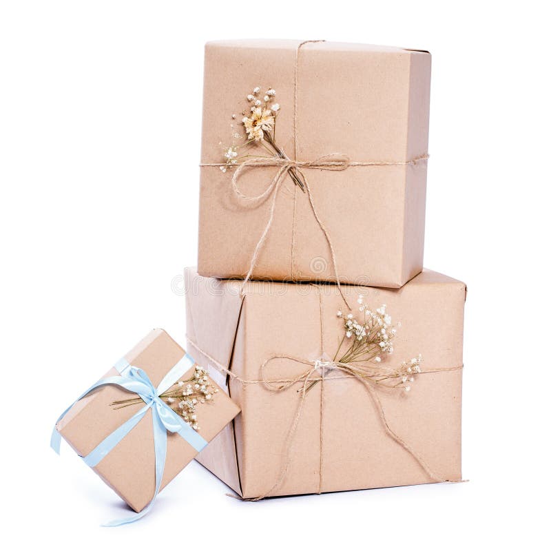 Kraft paper gift box stock image. Image of empty, crate - 56158539