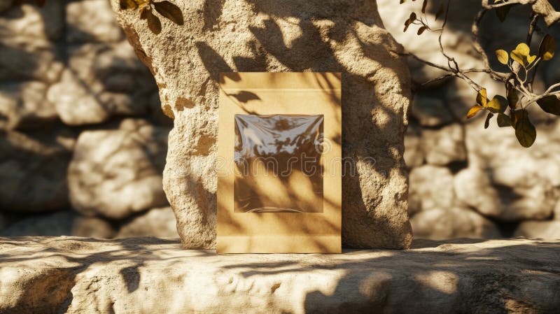 Kraft Paper Product Packaging Mockup with Transparent Window Stock ...