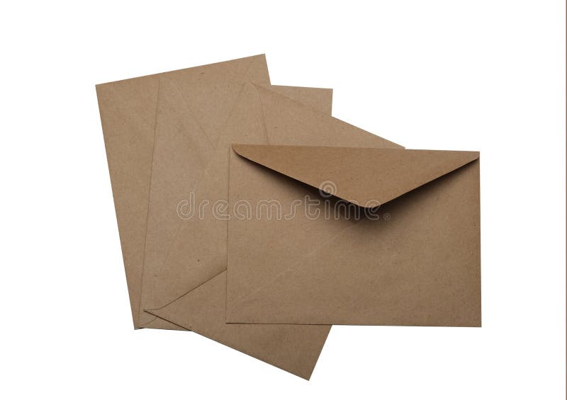Kraft Paper Triangle Flap Envelope Stock Photo - Image of genrenmail ...