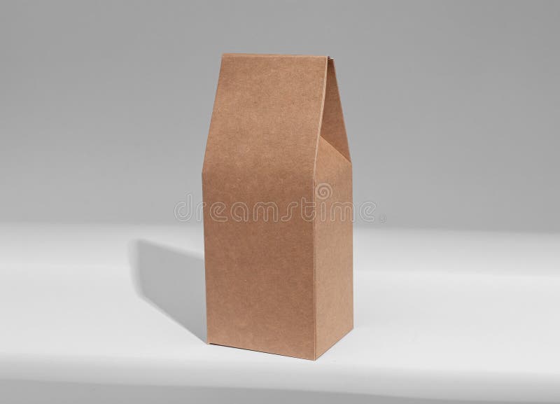 Kraft Vertical Product Package, Upright Box. Carton Packing Mockup ...
