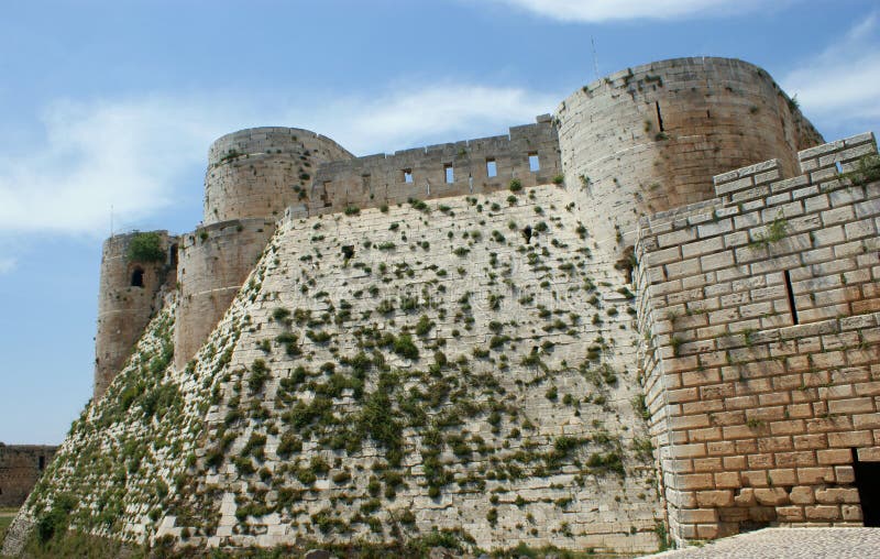 Krak Des Chevaliers, Crusaders Fortress, Syria Stock Image - Image of ...