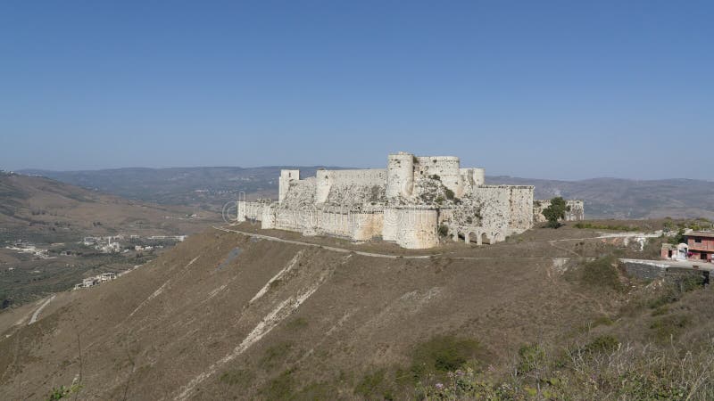 Krak des Chevaliers, Syria stock image. Image of ruin - 293852947
