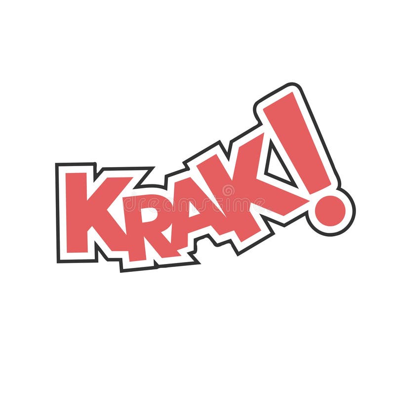 Krak onomatopoeia design stock vector. Illustration of text - 358594428