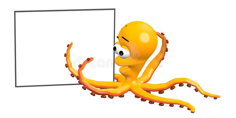 Krake mit Schablone stock abbildung. Illustration von abbildung - 24060517