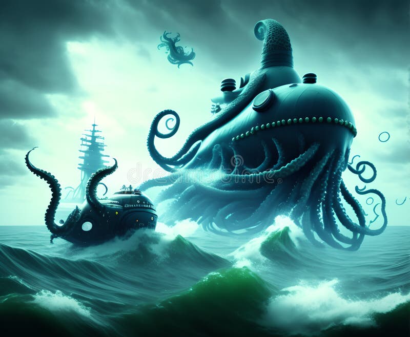 Kraken Octopus, Generative AI Illustration Stock Image - Image of ... Kraken Octopus, Generative AI Illustration Stock Image - Image of ...