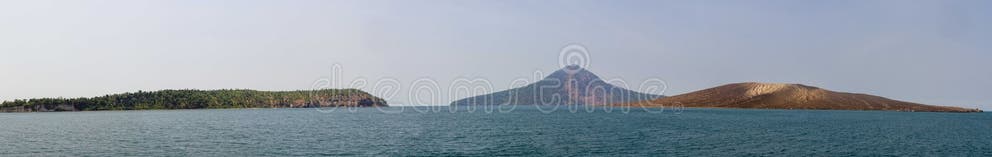 Krakotoa Volcano Panorama stock photo. Image of landscape - 341643790