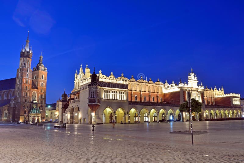 Krakow Main Square stock image. Image of medieval, scene - 126847005