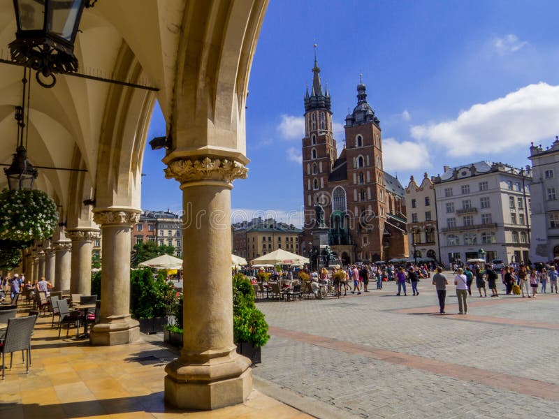 Market Square, Krakow, Poland Editorial Photography - Image of people ...