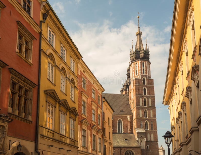 Krakow in Poland / Florianska Street Stock Image - Image of historical ...