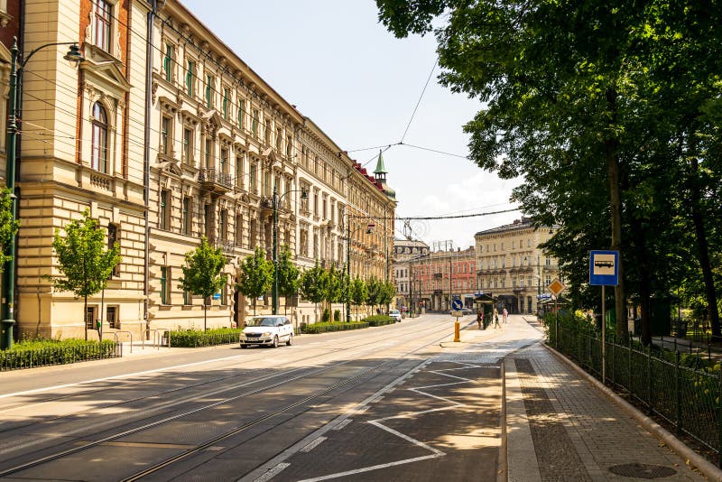 Krakow, Poland - 08/08/2020 - Historic Streets in Krakow Editorial ...