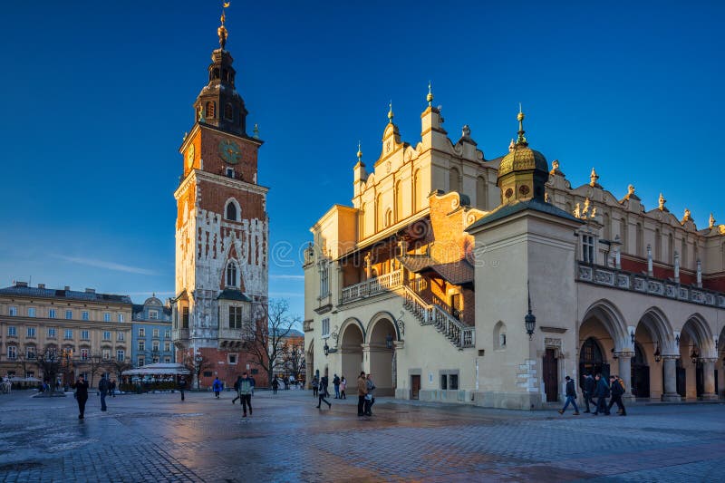Krakow, Poland - January 17, 2025: the Main Market Square in Krakow in ...
