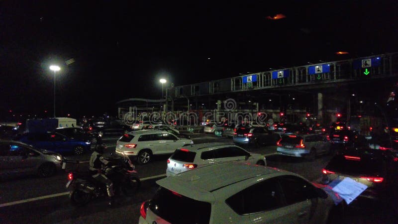 Krakow, Poland - October 20, 2024: Toll Road Checkpoint. Paying for the ...