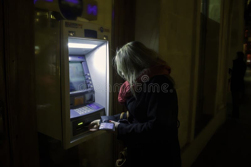 162 Atm Machine Night Stock Photos - Free & Royalty-Free Stock Photos ...