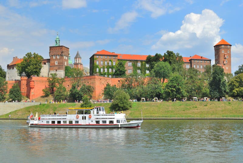 Krakow, Poland stock photo. Image of boat, towers, bright - 30157048
