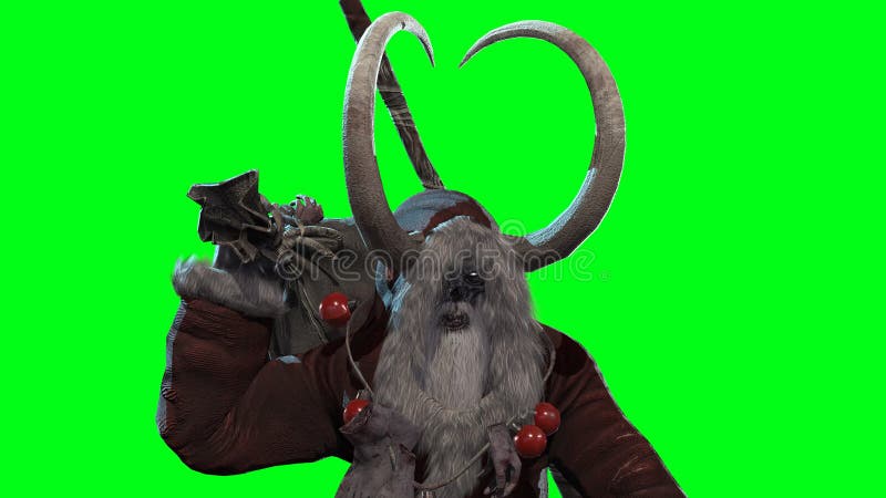 Krampus 3d render model CG stock illustration. Illustration of krampus ...