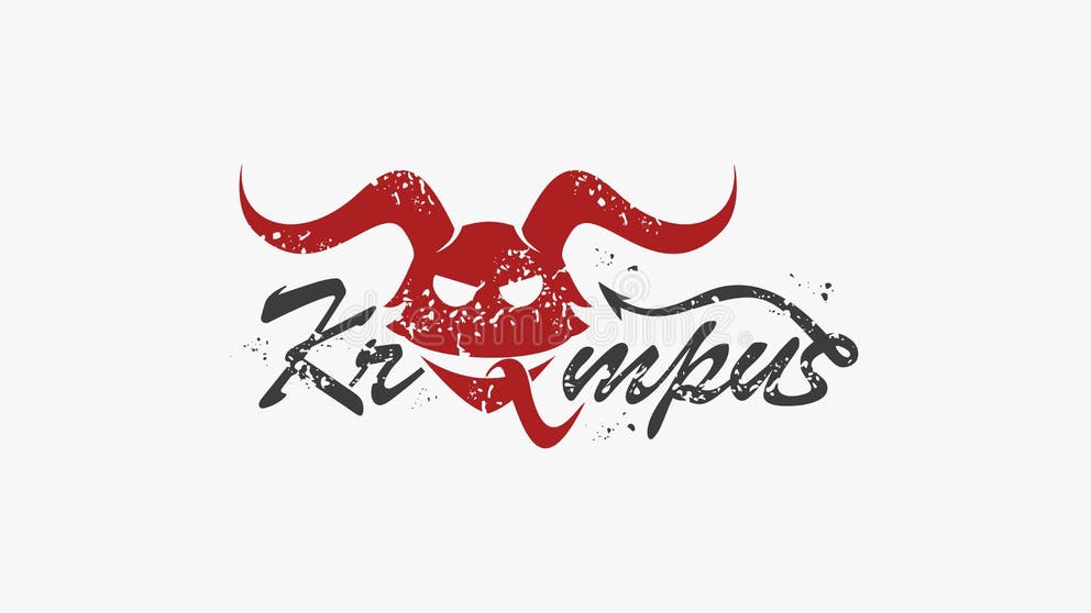 Krampus Grunge Design with Devil Element Stock Vector Stock Vector ...