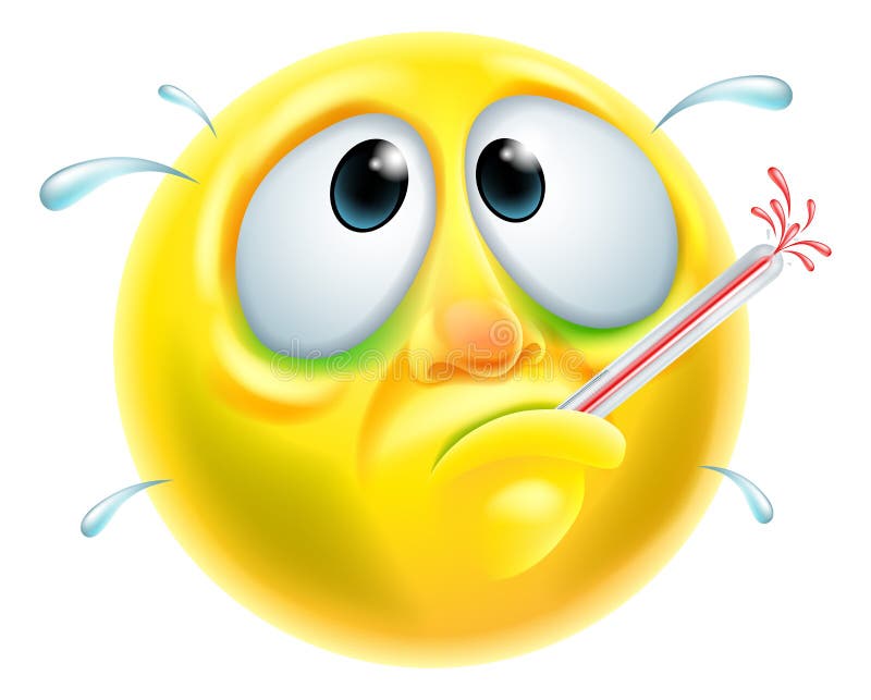 Kranker Kranker Emoticon Emoji Vektor Abbildung - Illustration von ...