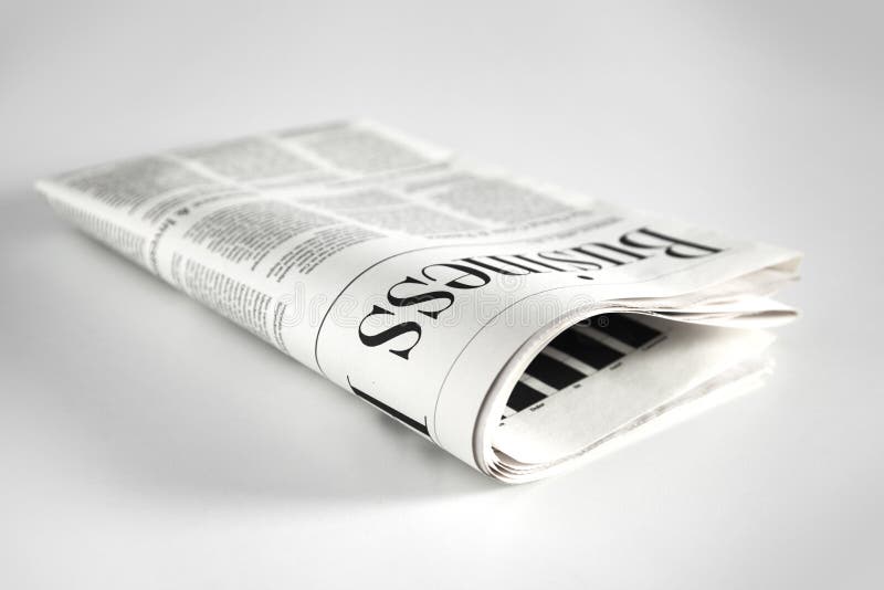 Krant Met Witte Achtergrond Stock Foto - Image of pagina, geïsoleerd ...