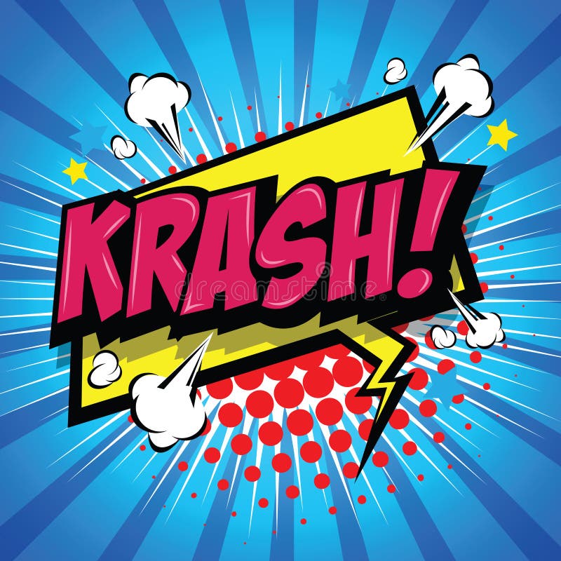 Krash! Comic Speech Bubble. Vector Eps 10. Stock Vector - Illustration ...