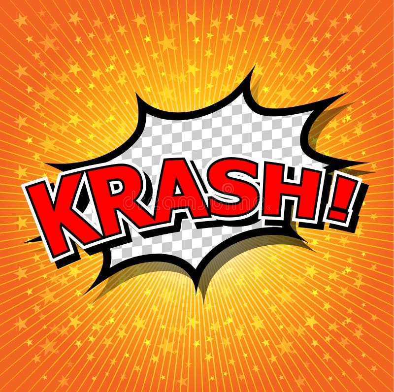 Krash! - Comic Speech Bubble, Cartoon. Stock Vector - Illustration of ...