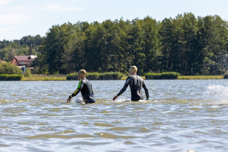 Krasnik Poland August 7, 2022 Triathlon Editorial Image - Image of ...
