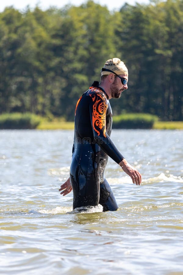 Krasnik Poland August 7, 2022 Triathlon Editorial Stock Image - Image ...
