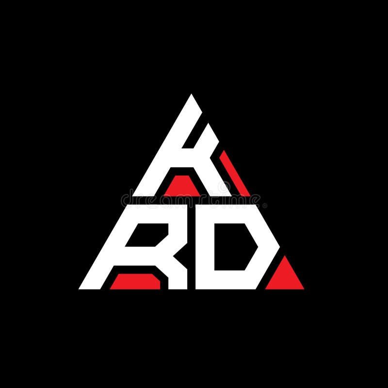 KRD Triangle Letter Logo Design with Triangle Shape. KRD Triangle Logo ...