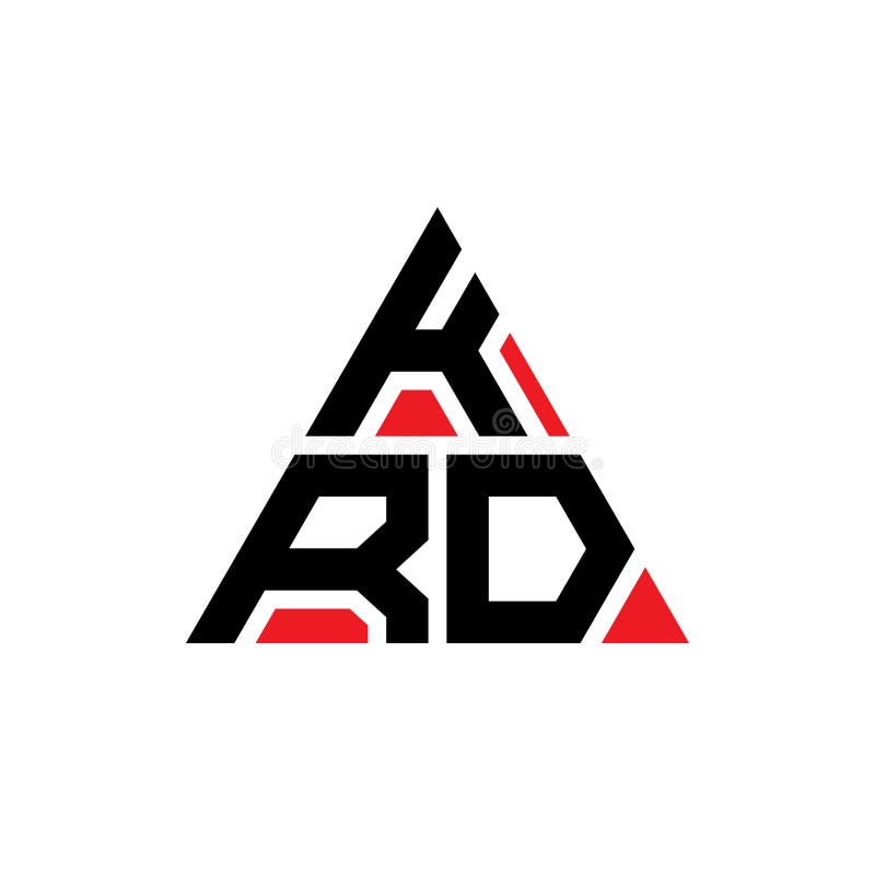 KRD Triangle Letter Logo Design with Triangle Shape. KRD Triangle Logo ...