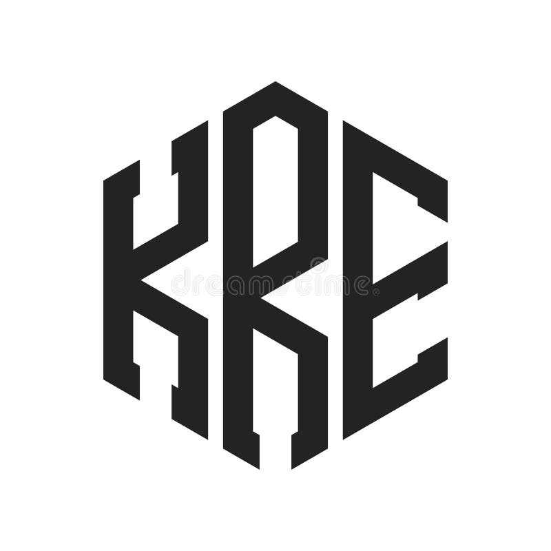KRE Logo Design. Initial Letter KRE Monogram Logo Using Hexagon Shape ...