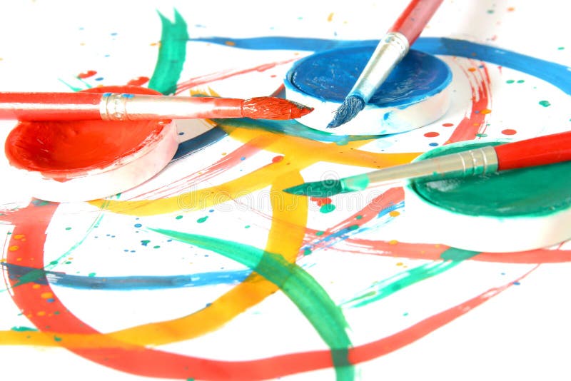 Kreativ - Pinsel u. Farbe stockbild. Bild von pinsel, begrifflich - 775297