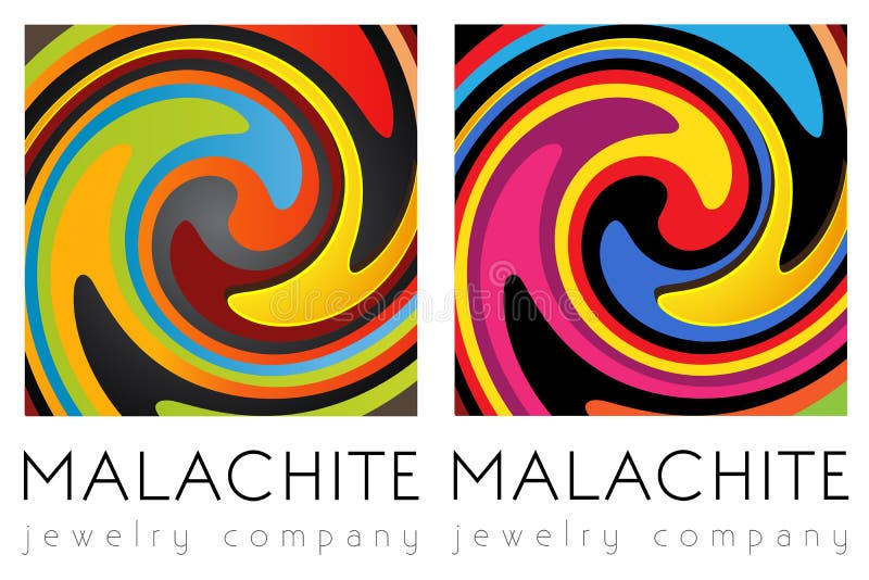 Kreative Kunst, Malachitschablonensatz Vektor Abbildung - Illustration ...