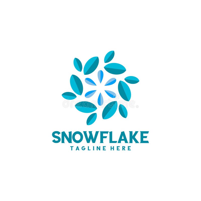 Kreative Schneeflocke Logo Design Vector Art Logo Stock Abbildung ...
