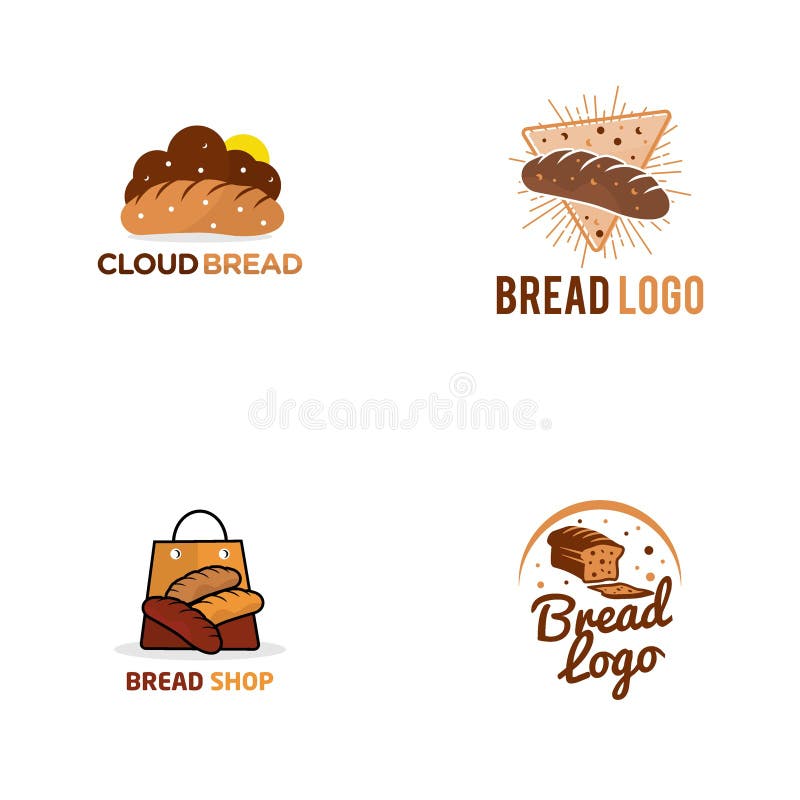 Kreatives Brot Logo Vector Art Logo Vektor Abbildung - Illustration von ...