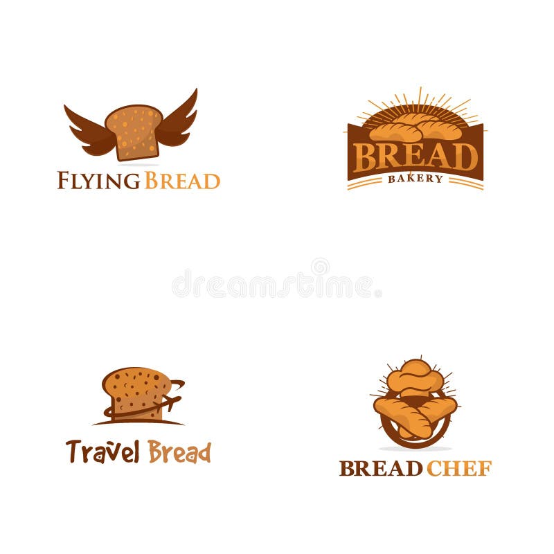 Kreatives Brot Logo Vector Art Logo Vektor Abbildung - Illustration von ...