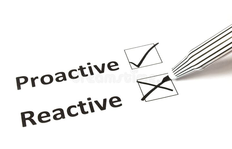 Kreidezeichnung - Reagierend Oder Proaktiv Stockbild - Bild von wählen ...