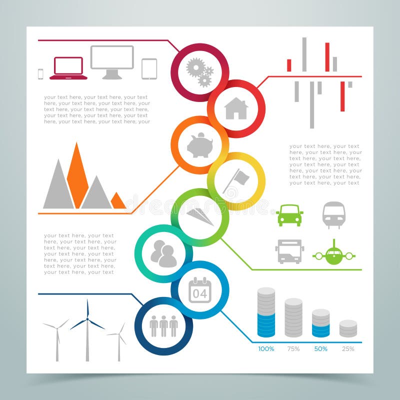 Kreis-Band Infographic 3 Der Zusammenfassungs-8 Vektor Abbildung ...