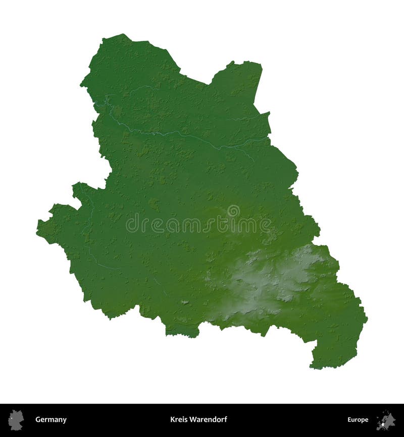 Kreis Warendorf, Germany, Isolated on White. Physical Stock ...
