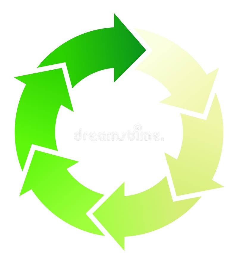 Kreis der Pfeile vektor abbildung. Illustration von kreisförmig - 8758874