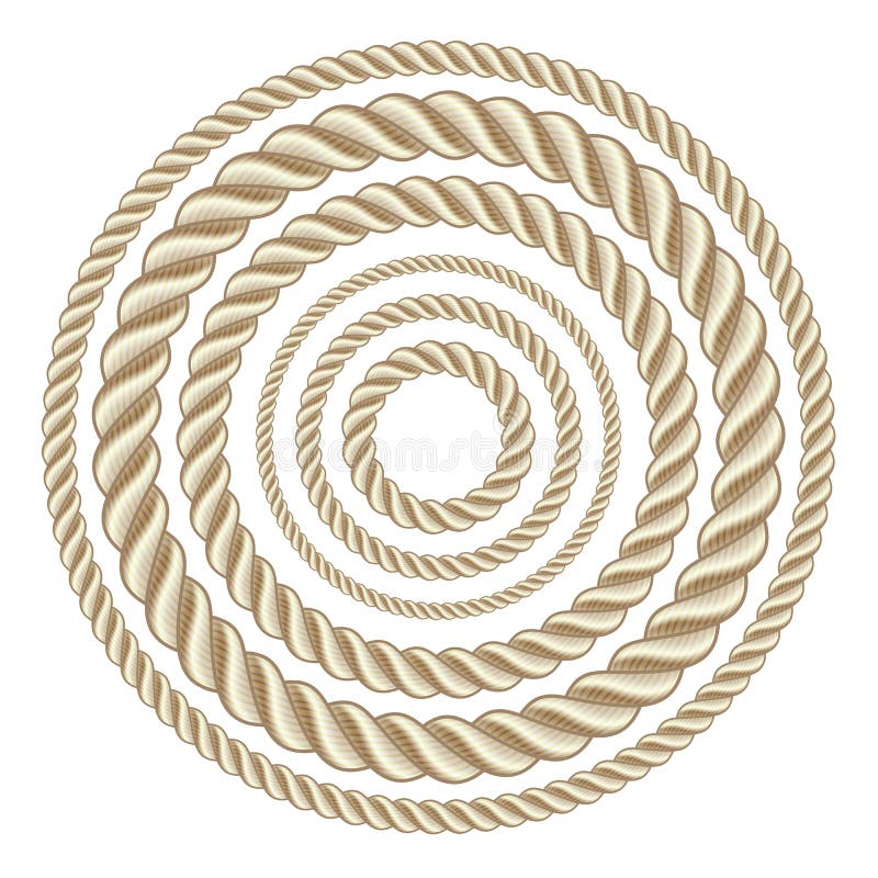 Runder Rahmen Mit Seil-Grenze Stock Abbildung - Illustration von leer ...