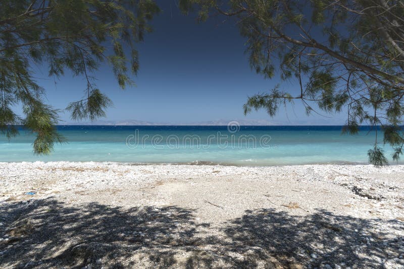 Kremasti-Strand Rhodes Greece Stockfoto - Bild von türkisch ...