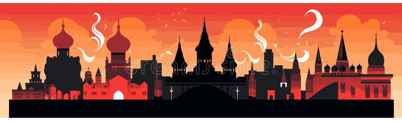 Kremlin on Fire Vector Flat Minimalistic Isolated Illustration Stock ...