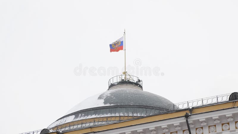Kremlin Moscow Dome of Senate Building Russian Flag Tower Editorial ...