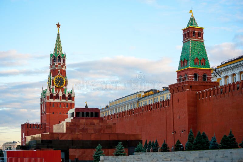 Kremlin on Red Square, Moscow, Russia Stock Image - Image of brick ...