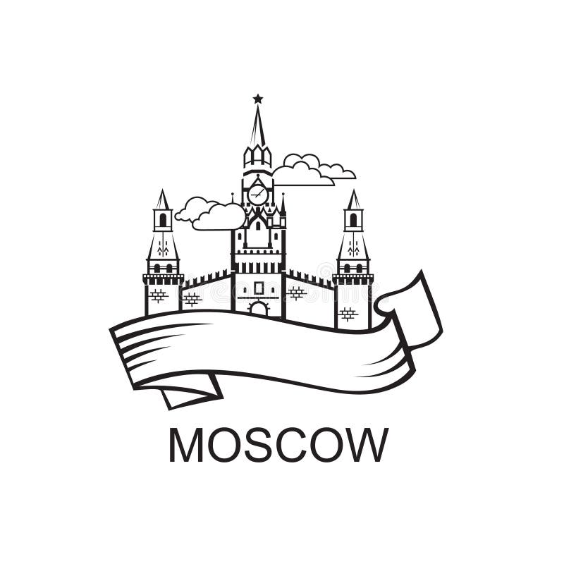 Kremlin tower icon stock vector. Illustration of emblem - 99172881